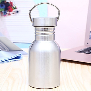 Drinking Bottles for Adults,350/500/750ml Portable Single Stainless Steel Travel Jug Water Bottle Kettle - Silver 750ml