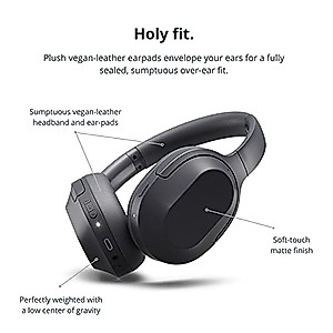 Status Core ANC Active Noise Cancelling Headphones - Cave - Over Ear Head Phones w/Built-in Microphones - Wireless & Bluetooth + Detachable 3.5mm Wired - USB-C Charging Cable - 30 Hour Battery