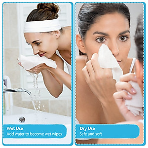 Dry Wipes For Baby,Wet Use Water Wipes,Suitable As Diaper Wipes,JANROS Clean Face Towels Disposable,Upgraded Thickened Disposable Washcloths For Adults,Hypoallergenic Makeup Remover Wipes-3 Packs
