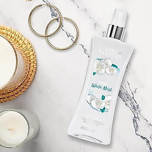 Body Fantasies Signature Fragrance Body Spray, Fresh White Musk, 8 Fluid Ounce