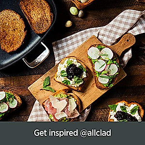 All-Clad Essentials Hard Anodized Nonstick Square Pan with Trivet 13 Inch Oven Safe 350F Pots and Pans, Cookware Black