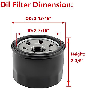 Annolai 951-12690 751-12690 Oil Filter for MTD 4P90HU 4P90HUA 4P90HUB Craftsman LT1500 LT3800 LT4200 R1000 T1000 T1200 Troy Bilt TB30 TB42 TB46 Cub Cadet XT1 XT2 CC30 CC30H CR30 Lawn Mower, Pack of 2
