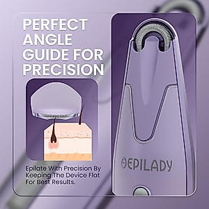 Epilady Esthetic Lavender Epilator for Women Face, Womens Facial Hair Remover | Included Case & Cleaning Brush, Electric Tweezers for Women Facial Hair