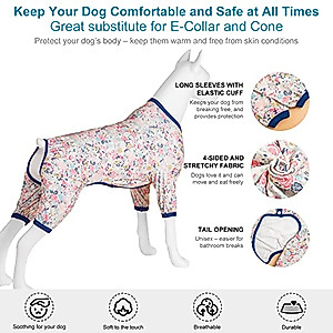 LovinPet Arge Dog Clothes Boy - Anxiety Calming Dog Shirt, Lightweight Fabric, Adorable Spring Flowers Print, Pjs for Large Dogs, Dog Party Outfit, Dog Clothes,Pink L