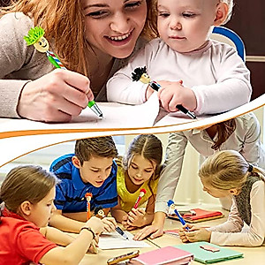 Askfairy 5PCS Mop Head Pens Set,Screen Cleaner Stylus Pens Funny Ballpoint Pens,Lady Boss Desk Office Supplies, 5 Colors