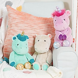 B. toys- B. softies- 12" Plush Blue Unicorn- Stuffed Animal – Soft Unicorn Toy – Washable Toys for Baby, Toddler, Kids- Happy Hues- Sweet Sky-0 Months +