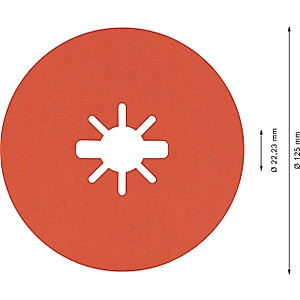 Bosch Professional 25x Expert R782 Prisma Ceramic X-LOCK Fibre Discs (for Steel, Stainless steel sheets, Ø 125 mm, Grit 120, Accessories Small Angle Grinder)