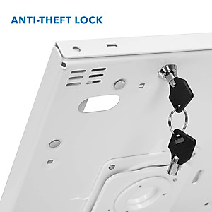 Mount-It! Anti-Theft Tablet Kiosk | Locking Tablet Enclosure with Counter Top and Wall Mount Base | Compatible with iPad 9.7, 10.2, 10.5 & Galaxy Tab A 10.1(2019) | MI-3775W