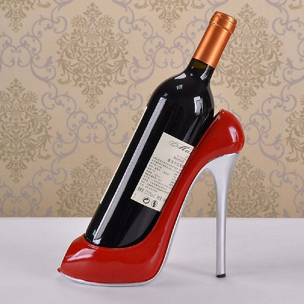 Atc® Unrestrained Passion Red High Heeled Shoes Decorative Wine Bottle Holder