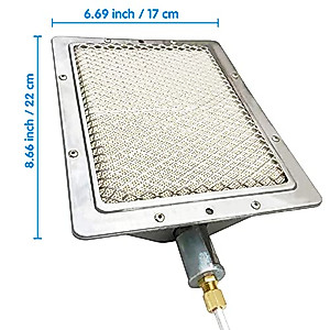 MOFLAME Ceramic Infrared DIY Heating Gas Burner with Gas Intake Nozzle Parts for Outdoor Indoor Heater, BBQ Stove.Oxyhydrogen Burner