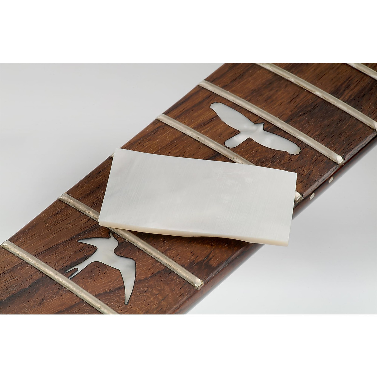 Musiclily Pro Natural Mother of Pearl Guitar Inlay Material Blank Sheet 50x25x2mm, White Pearl