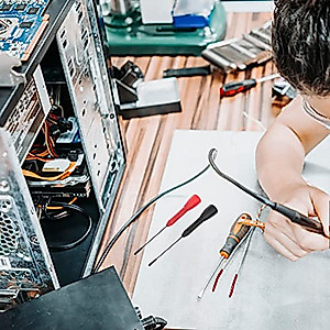 iplusmile Multimeter Tester Test Leads Test Probe Pins Multimeter Probes Tips, Extended Fine Point Tip Adapter Set Electronic Test Lead for Banana Plug Multimeter 2mm, 2pcs