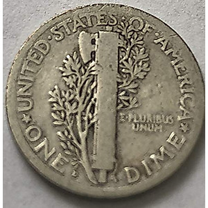 1921 D Silver Mercury ((RARE KEY DATE)) Dime Good-Very Good