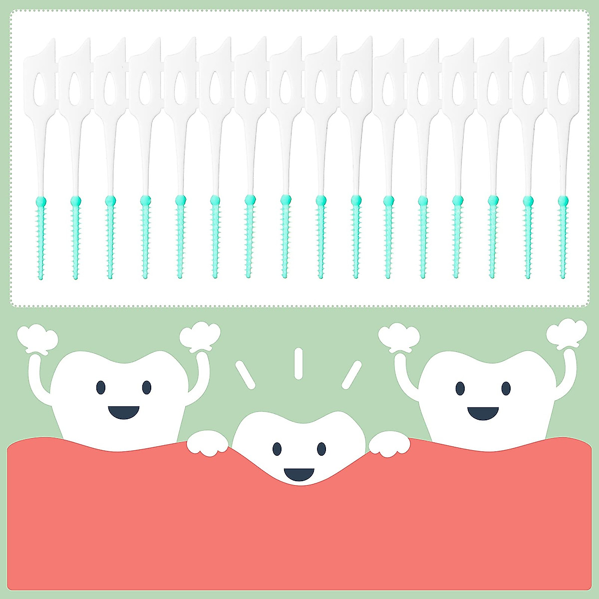 350 Pieces Braces Brush for Cleaner Interdental Brushes Kit Flosser for Braces Dental Braces Cleaner Braces Floss Picks Flossing Head Oral Dental Hygiene Flosser Tooth Cleaning(Vivid Colors)