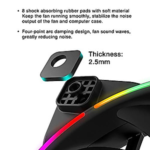 PCCOOLER 120mm Case Fan 3 Pack Computer Case Fans PWM Cooling PC Fans,Dual Light Loop Quiet Fan/Multiple Light Modes with Controller for PC Cases