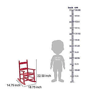 Classic Child's Porch Rocker - Red