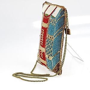 Mary Frances Beaded Books Mini Crossbody Handbag, Multi