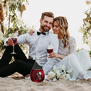 AW BRIDAL Wedding Wine Decanter Set Engraved Mr & Mrs Wine Glasses Wedding Gifts Bridal Shower Gifts Engagement Gifts for Couples