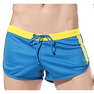 Men's Draw-string Sports Athletic Shorts Quick Drying Draw-String Slack Shorts,Blue,US M(tag L)