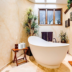 smtyle White Battery Operated Flickering Flameless Candles Set of 2 for Home Decoration Votive Birthday Gardens Outdoor