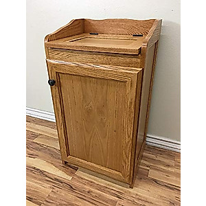 Trash Canister/Hamper in Oak (Light)
