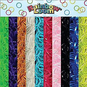 Rainbow Loom® Duo Combo with Jewel Rubber Bands Collection, Features 2 connectable to Make Longer and Wider Creations, an Organizer Case, Great Activity up to 4 People 7+