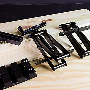 DCT 4-Way Pressure Release Clamp – Wood Panel Corner Clamping System Woodworking Bracket Set – For Stock up to 6 Inches