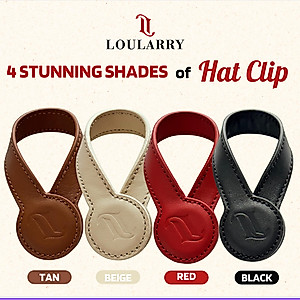 LOULARRY Magnetic Hat Clip for Travel on Bag | Fashionable Travel Accessories For Women | Leather Hat Holder With Strong Magnet For Handbags, Purses, Backpacks, Luggage, And Totes