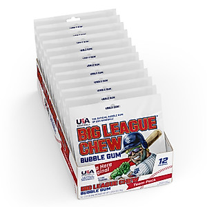 The Official Big League Chew Original Bubble Gum + Tray (12 Packs)