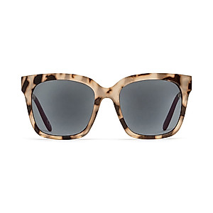 Sofia Vergara x Foster Grant Women's Sierra Full Lens SunReaders Square Reader Sunglasses, Berry Tortoise, 54 mm + 2.5