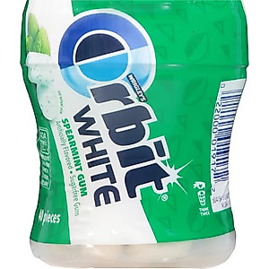 ORBIT WHITE Spearmint Sugarfree Gum, 40 Piece Bottle