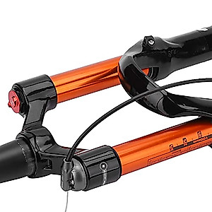 Uxsiya Bike Accessory, Quiet Driving Good Lock Control Air Front Fork Wire Control Front Fork for 27.5in Mountain Bike