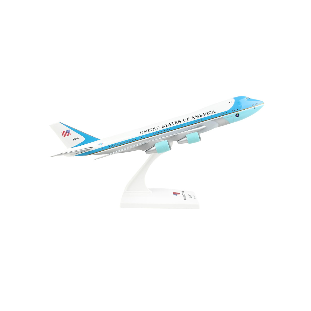 SkyMarks SKR041 Air Force One Boeing 747-200 VC25 1:250 Scale Desktop Model with Stand