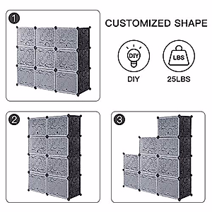 YOUDENOVA Portable Shoe Rack Organizer, 48-Pair Tower Shelf Storage Cabinets, Plastic Shoe Organizer for Entryway, Expandable for Heels,Boots,Slippers