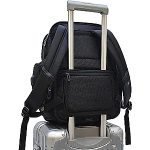 Welkinland Business backpack, Executive backpack, Tech backpack, Commuter backpack men, Professional mens leather business backpack,15 inch backpack for women,Laptop backpack for men,Tech backpack men