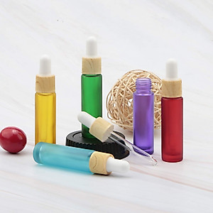 Newzoll 10Pcs Dropper Bottles, 10ml (1/3oz) Glass Bottles Vials with Eye Droppers & Funnels, Essential Oils Perfumes Skincare Liquids Dropper Vials Bottles Containers