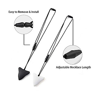 2 PCS Sensory Chew Necklaces - Chew Necklaces for Sensory Kids, Shark Tooth Necklace, Baby Teething Child Chewing Autism Adult, YQZIYOU