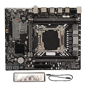 X99M G Desktop Motherboard, 4 DDR4 128GB LGA 2011 3 Computer Mainboard for Intel for XEON E5, M.2 WiFi Port M ATX Gaming Motherboards, 4 SATA3.0, 6 USB2.0, 4 USB3.0, M.2 NVME Port
