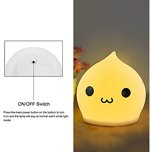 Jhua Dumpling Night Light, Silicone Nursery Nightlight, Cute LED Sleep Lamp, 7-Color Breathing Dual Light Modes, Sensitive Tap Control Gifts for Baby Adults Bedroom