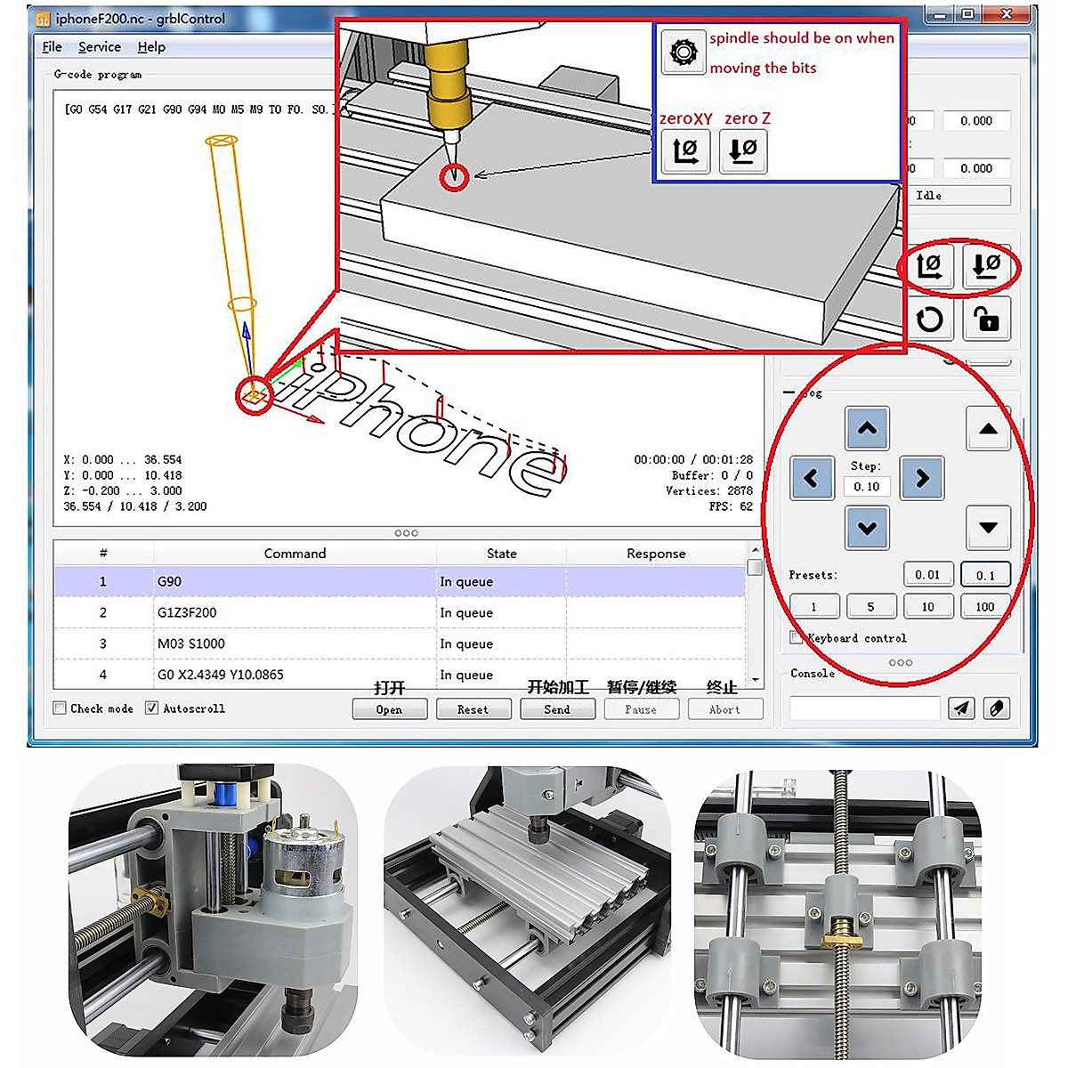 RATTMMOTOR CNC 1610 PRO 3 Axis GRBL Control DIY Mini CNC Router Machine Kit with Offline Controller and 14pcs ER11 Collets CNC Engraving Milling Machine for Cutting Wood Plastic Acrylic PVC PCB