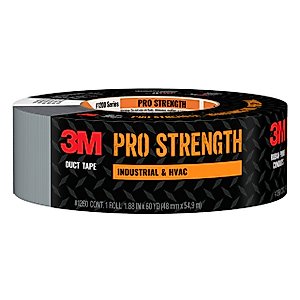 3M Pro Strength Duct Tape, 1.88 in x 60 yds, Professional-Grade Multi-Purpose Tape, Powerful Adhesive, Long-Lasting Bond, Ideal for Industrial & HVAC Use, Excellent Strength For Durability (1260-A)