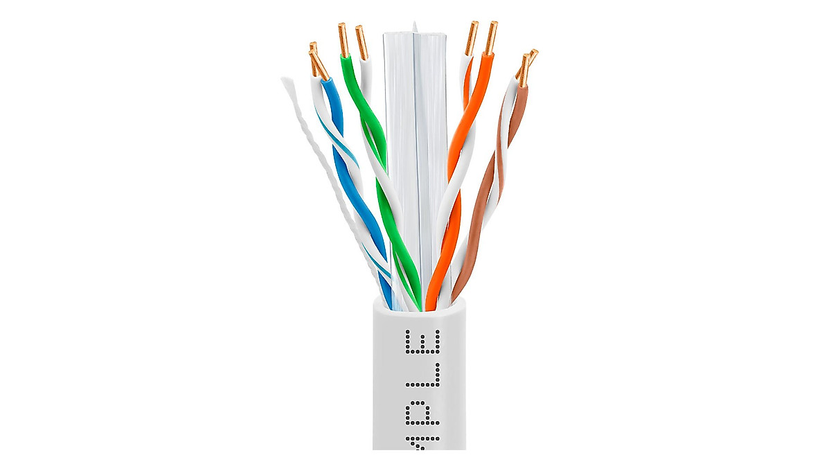 Cmple - Cat6 Cable 1000ft Bulk Lan Ethernet Cat 6 Wire Network UTP 23AWG CMR Riser 10Gbps 550 ...