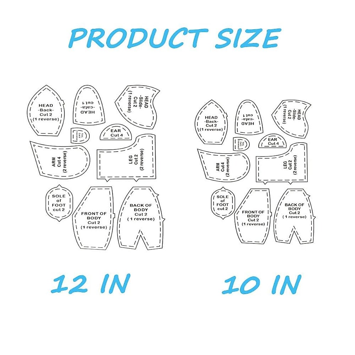 Memory Bear Template Ruler Set,10 PCS Memory Bear Template Ruler Set Acrylic Quilting Template Cutting Set for Sewing Bear Pattern Template Home Sewing Art Craft（10inch-Without an Instruction Manual）