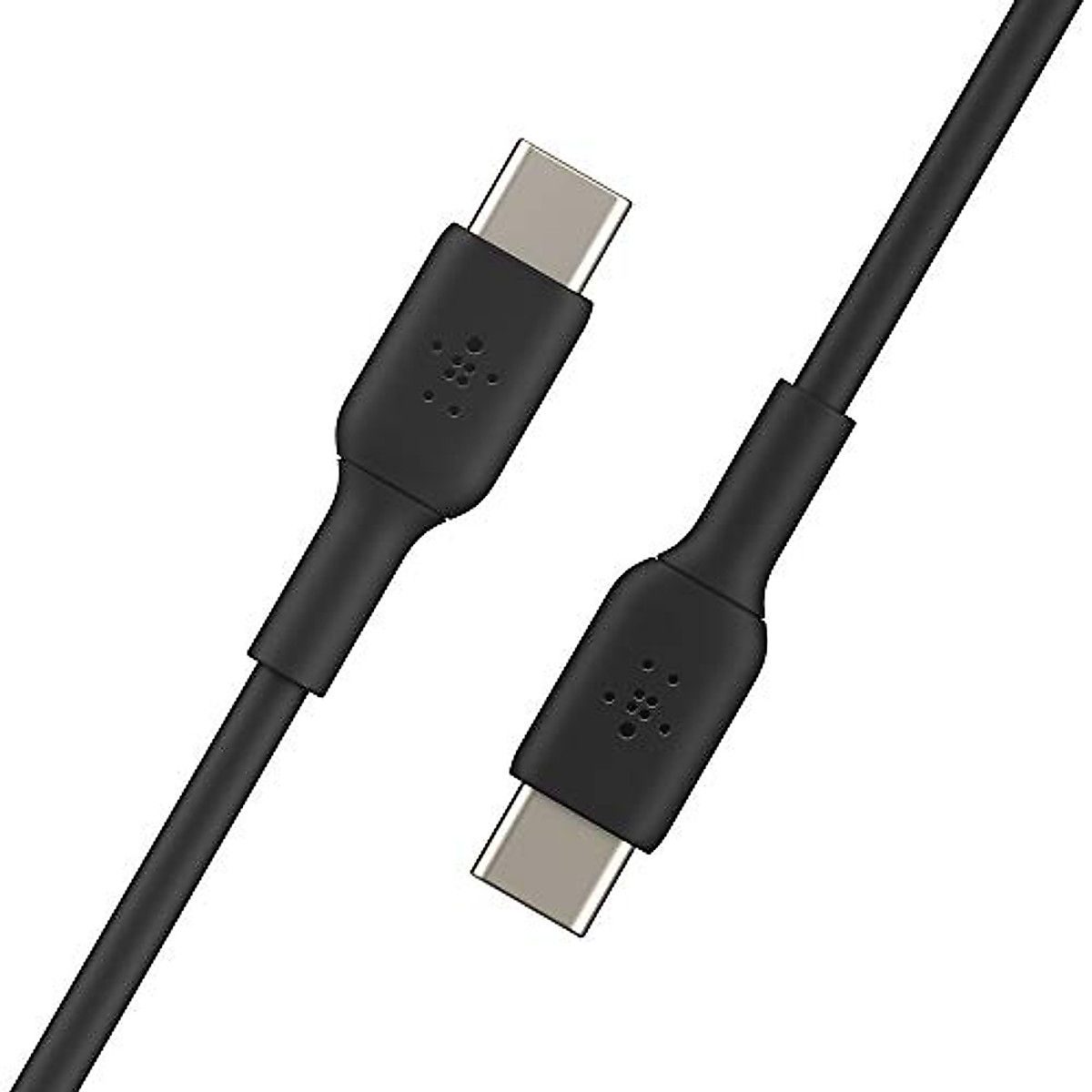Belkin 3.3ft USB-C to USB-C Cable, Fast Charge Cable for Galaxy S23, S22, Note10, Note9, Pixel 7, Pixel 6, iPad Pro, More USB Type-C Cable - Black