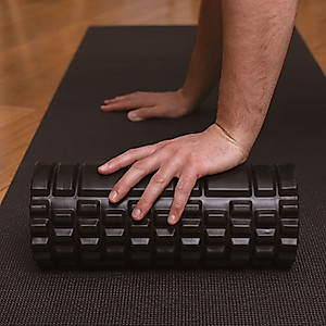 The Gym Sessions Unisex_Adult EVAROL Massage Roller, Black, 13 x 5.5 cm