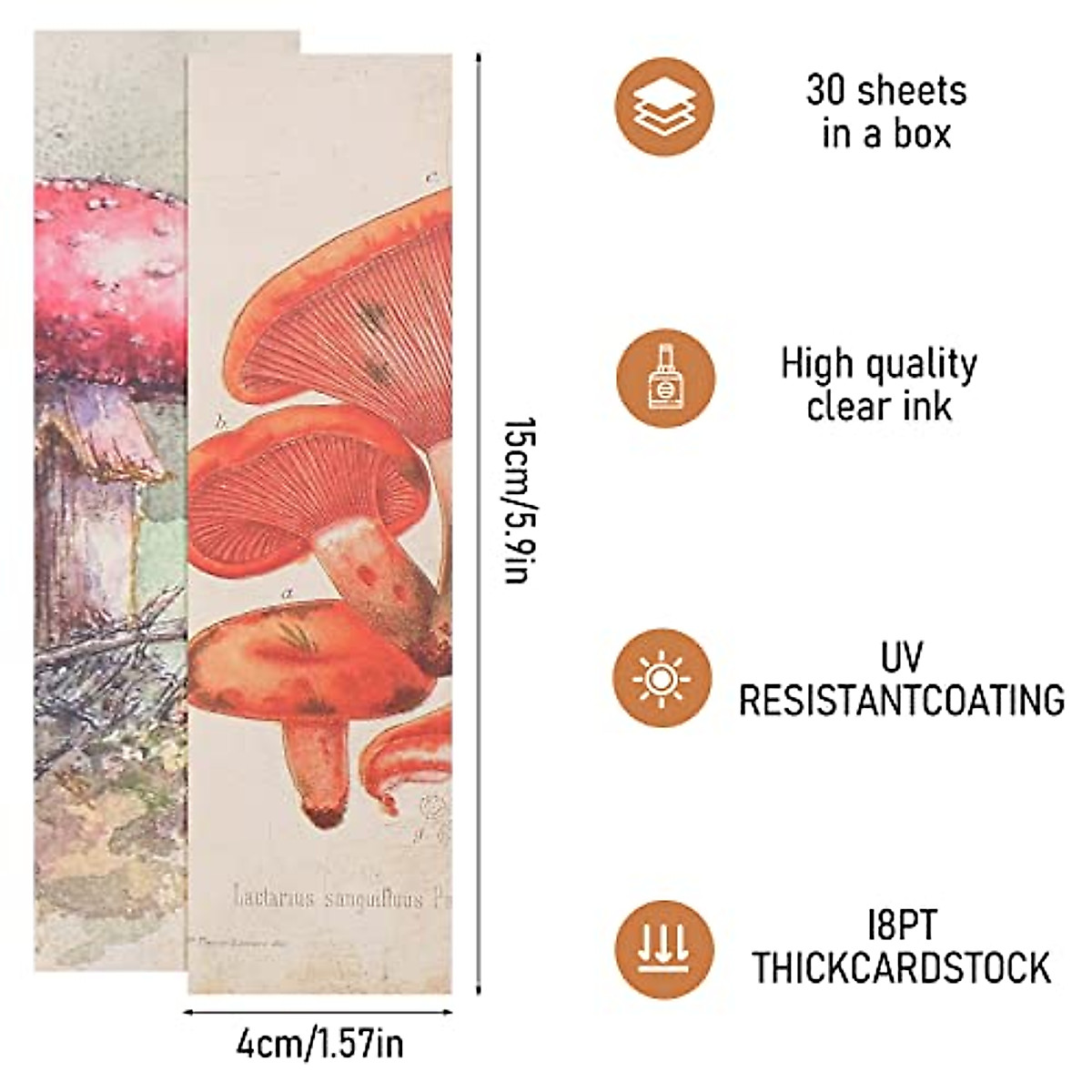 cobee Vintage Paper Bookmarks, 30 Pieces Classic Reading Bookmarks Aesthetics Book Markers for Book Lovers Gift for Women Men Teachers Students Friends(A)