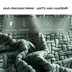 Jonuiony Universal Sofa Slipcover, 2024 New Wear-Resistant Sofa Cover, L Shape Sectional Couch Covers, Separate Cushion Couch Chaise Cover, High Stretch Furniture Protector (Dark Grey,Large 1 Seat)