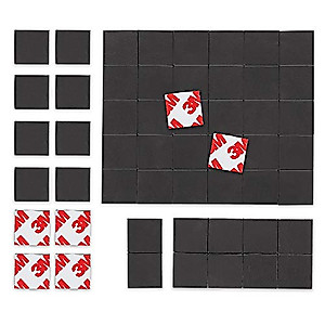 Magnetic Squares, 120 Pieces Magnet Squares (Each 20 x 20 x 2mm) on 4 Tape Sheets, with 3M Strong Adhesive Backing. Perfect for DIY, Art Projects, whiteboards & Fridge Organization (120 Pieces)