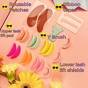 Lami Lash Lift Pad LM Curl Soft 6 Size Lifting Shield Eyelash Perming Rod Glue Free On Eyelid Neon Lamination Roller Easier Perm Rods Include Ribbon Cover Silicone Eye Patch Y Brush Lash Lift Tool