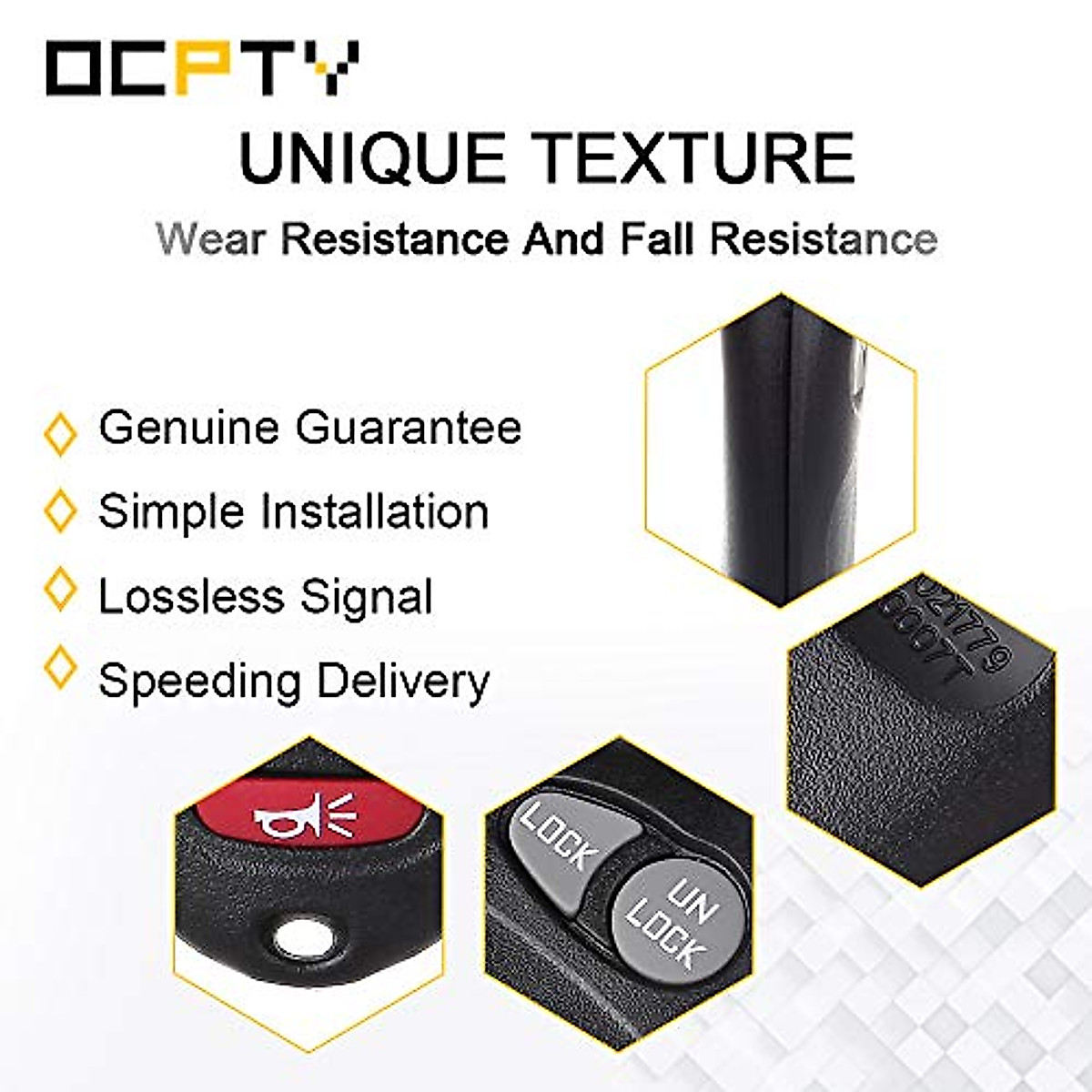 OCPTY 2X Flip Key Entry Remote Control Entry Remote key Fob for 01 02 03 04 05 06 07 08 09 10 11 12 for Chevy for GMC for Hummer for Isuzu L2C0007T 9364556-4575 10335582 10335583